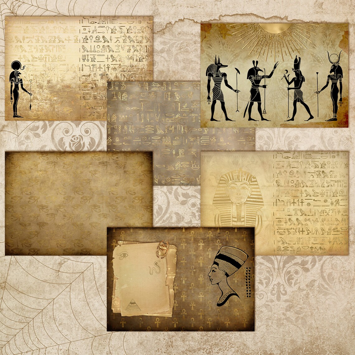 Ancient Egypt Decorative Paper Scrapbook Journal Pages - Etsy