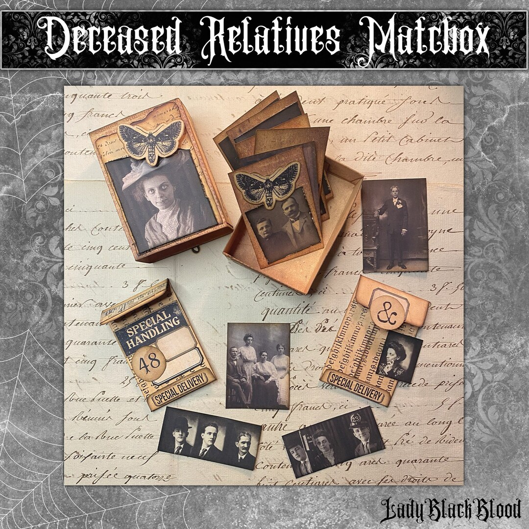 Deceased Relatives Matchbox, Envelopes, Journaling Cards - Etsy
