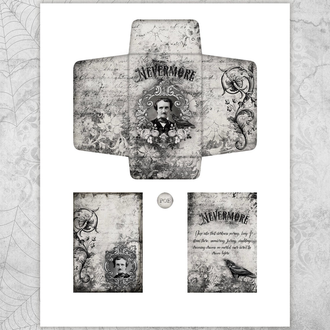 Nevermore Edgar Allan Poe Themed Journaling & Scrapbooking - Etsy