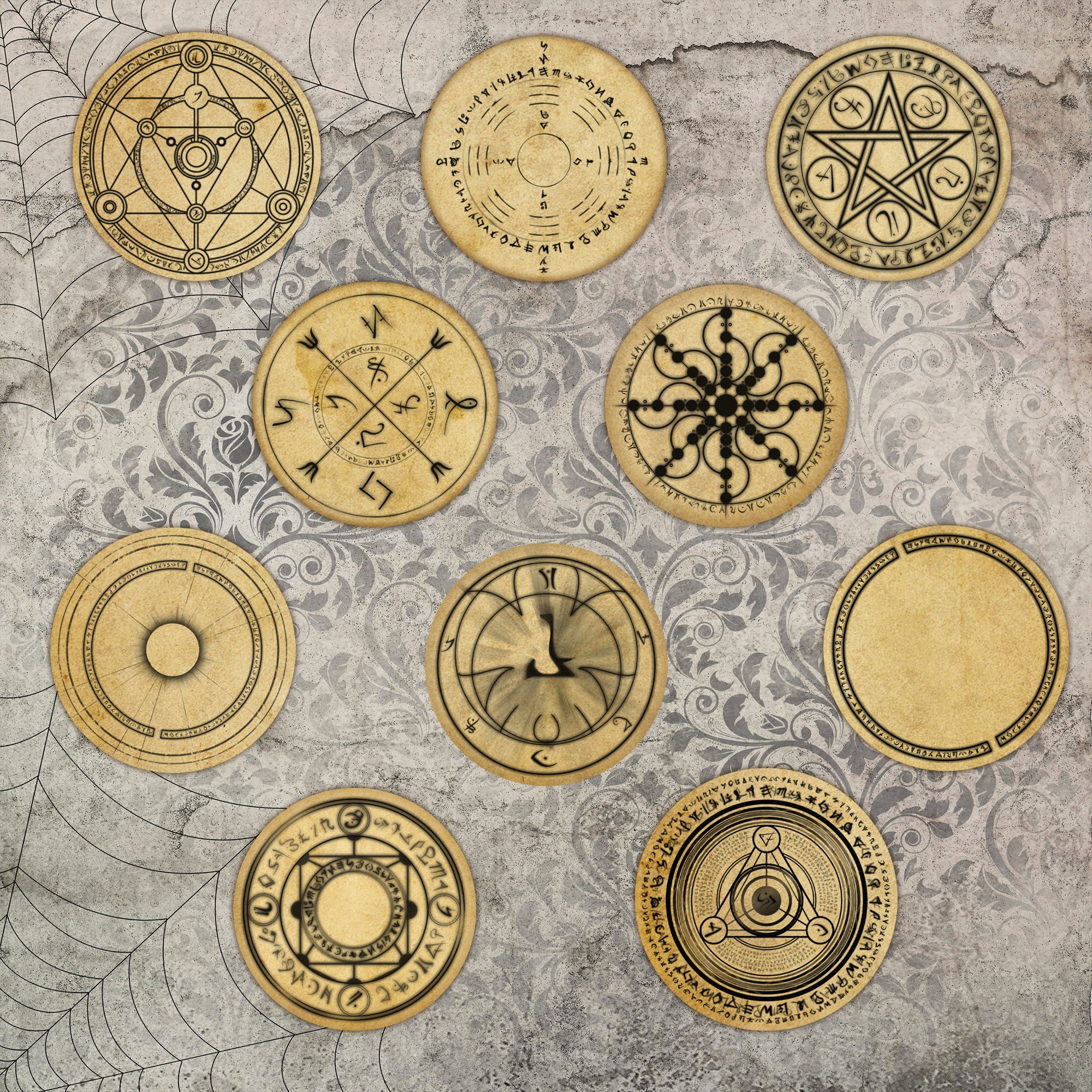 Arcane Circles 24 Magick Circles, in Jpeg and Png,magick Journal ...
