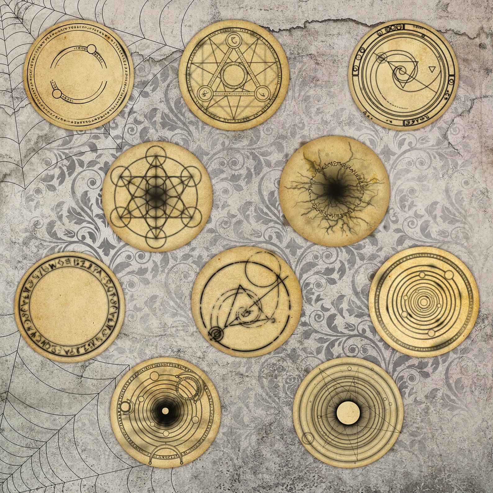 Arcane Circles 24 Magick Circles, in Jpeg and Png,magick Journal ...