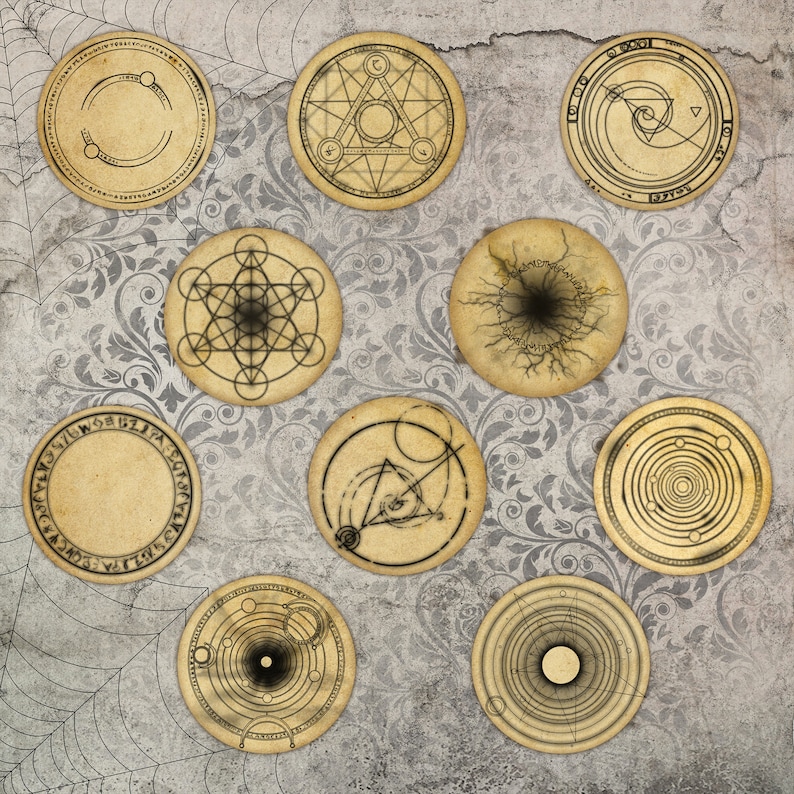Arcane Circles 24 Magick Circles, in Jpeg and Png,magick Journal ...