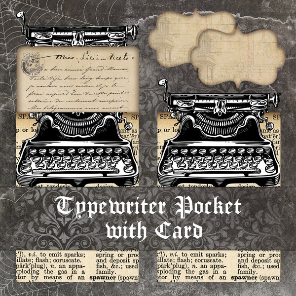 Typewriter Card - Etsy