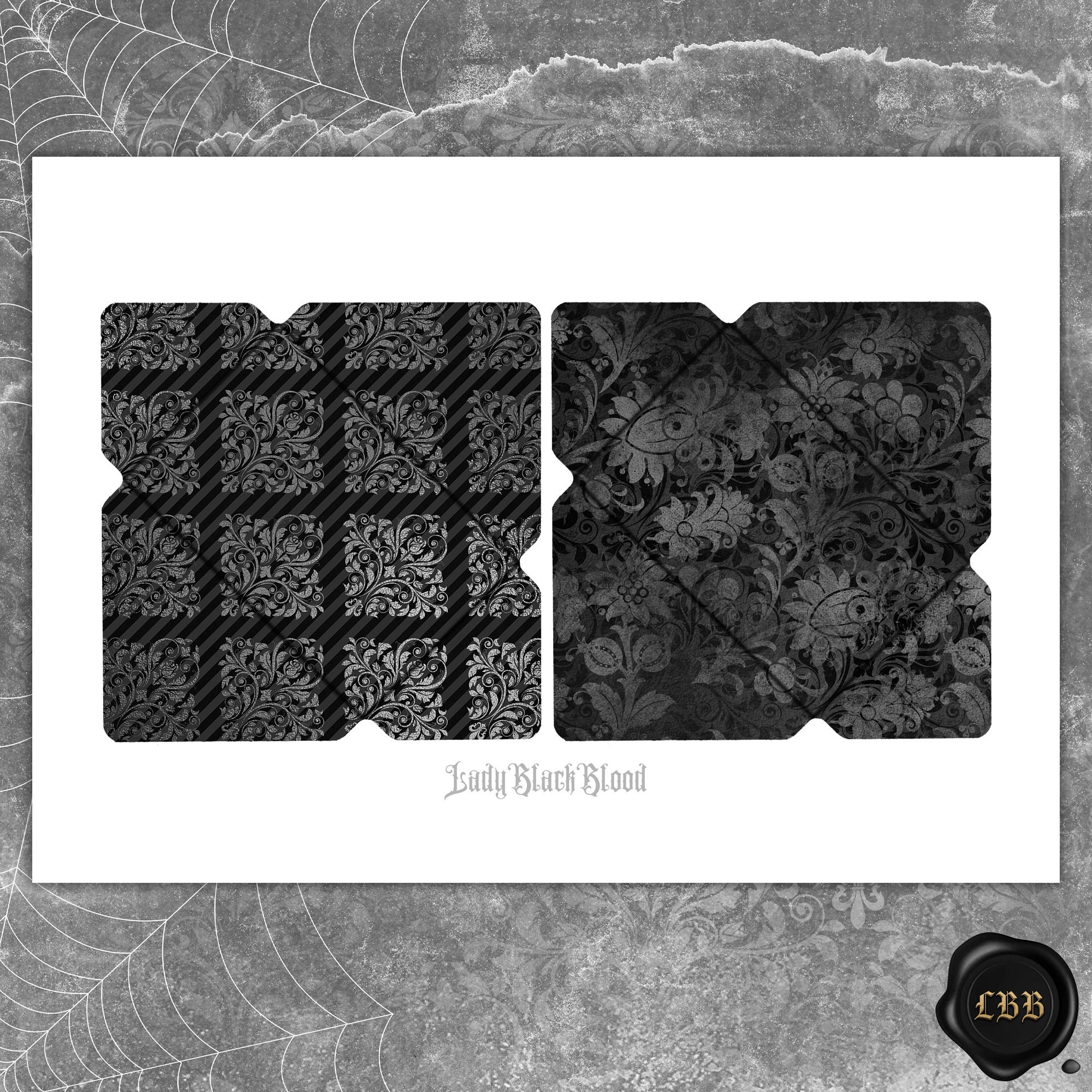 Gothic Damask Envelopes for Junk Journals - Etsy