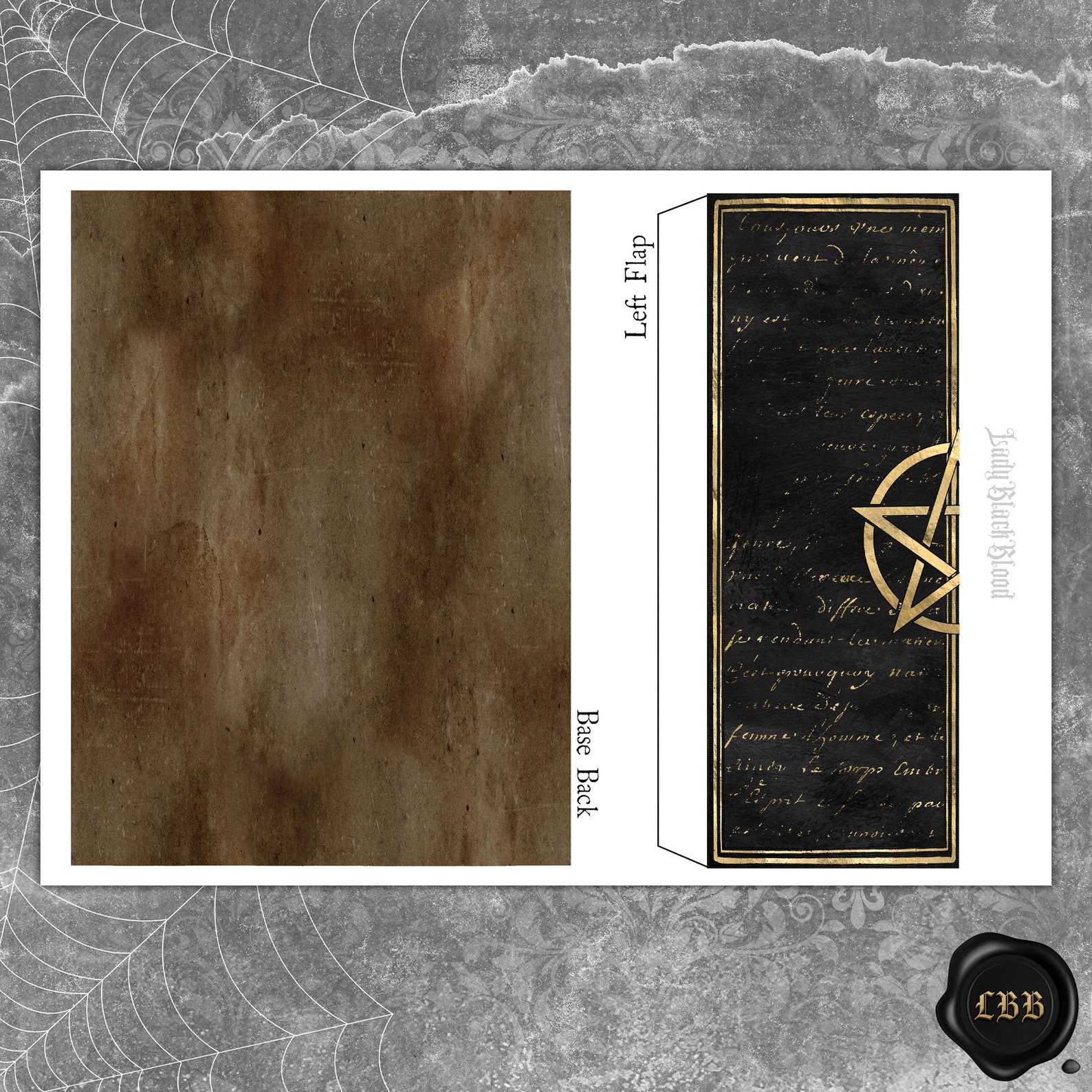 Gothic Folder, Ephemera Storage Folder, Mini Folder, Printable Folder ...