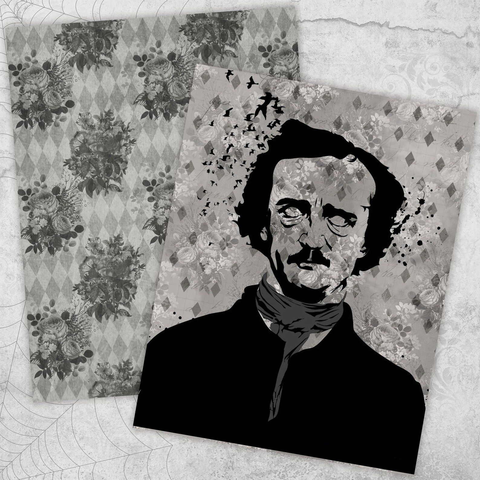 Nevermore Edgar Allan Poe Themed Journaling & Scrapbooking - Etsy