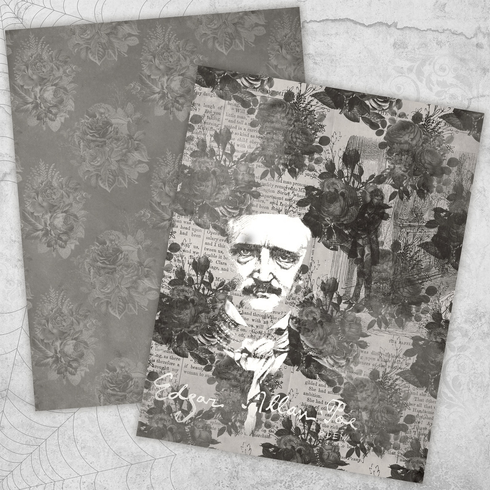 Nevermore Edgar Allan Poe Themed Journaling & Scrapbooking - Etsy