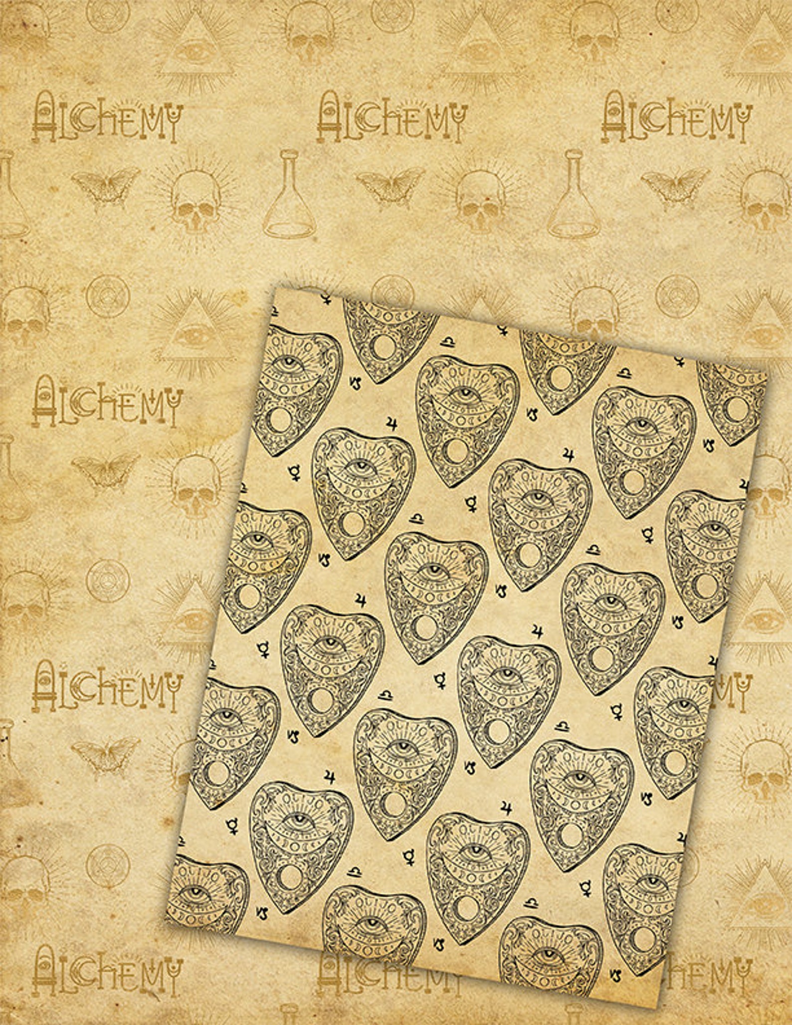 8.5x11,alchemymagic Seamless Pattern,printable Paper Pack,decorative ...