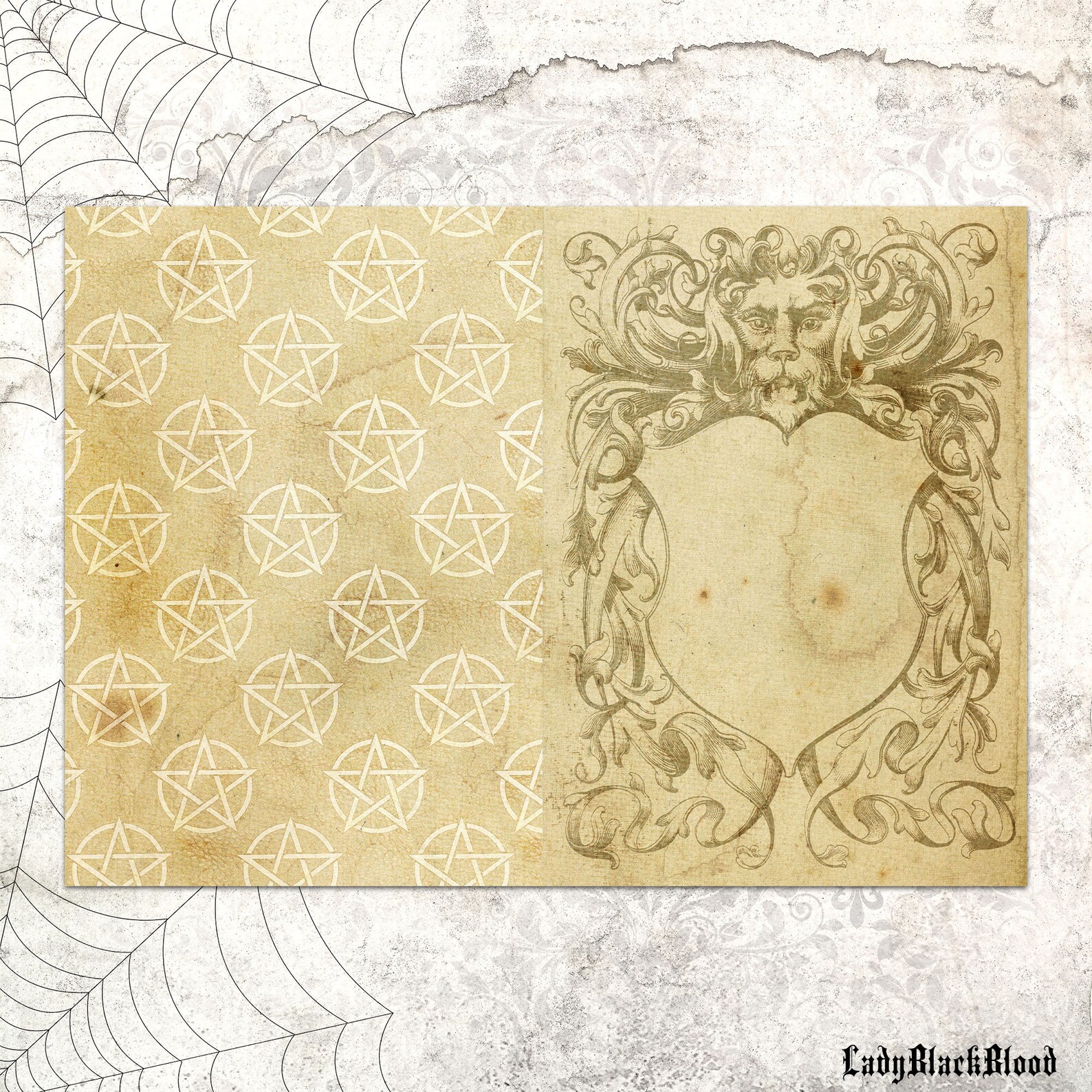 Mors Mortiferum Junk Journaling Kit Journal Backgrounds | Etsy