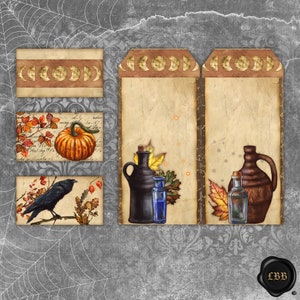 The Witch's Lair Tag Book, Mini Witch Book, Junk Journal. - Etsy