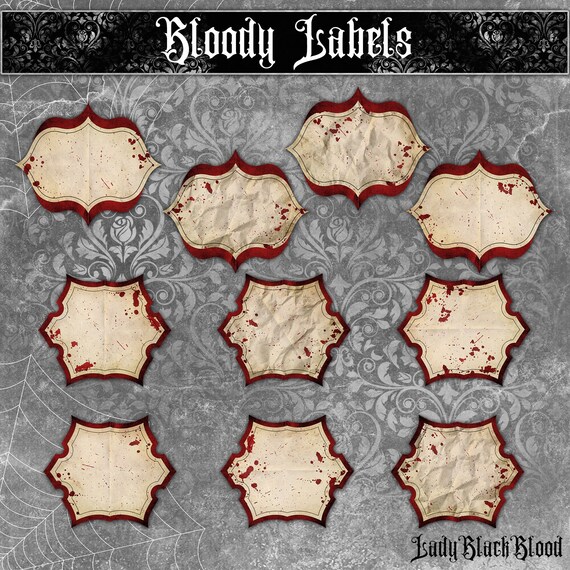 Halloween Bloody Labels Apothecary Labels Bottle Labels - Etsy