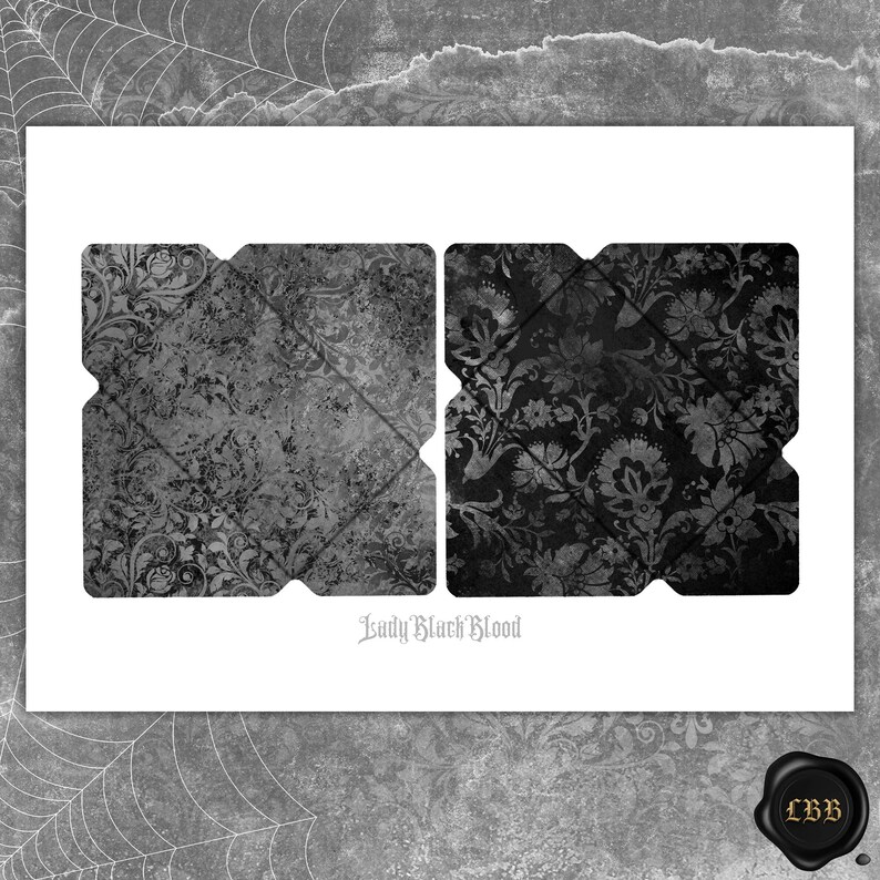 Gothic Damask Envelopes for Junk Journals - Etsy