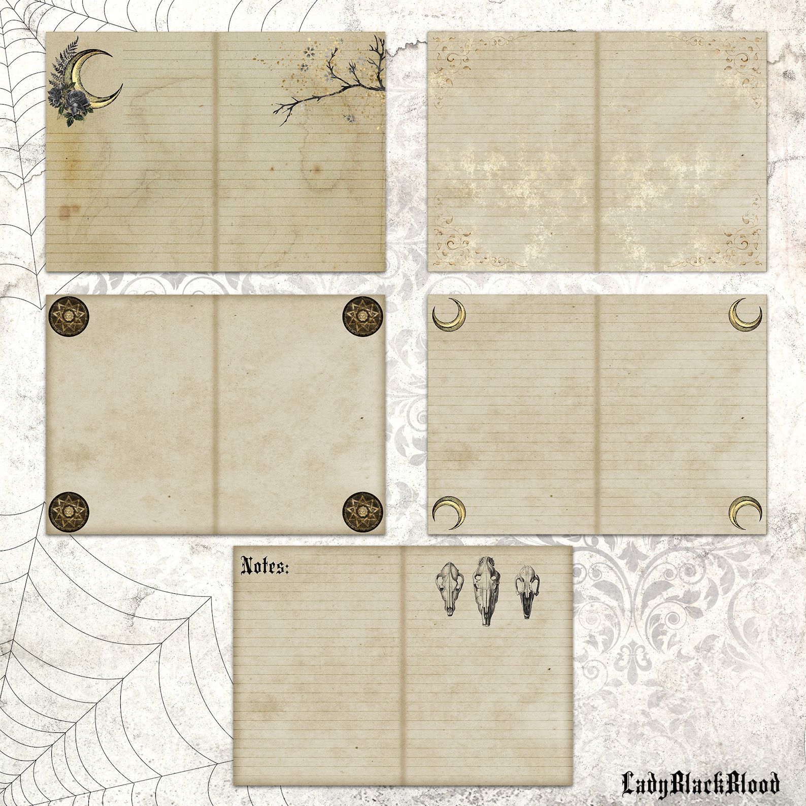 Mors Mortiferum Junk Journaling Kit Journal Pages Gothic - Etsy