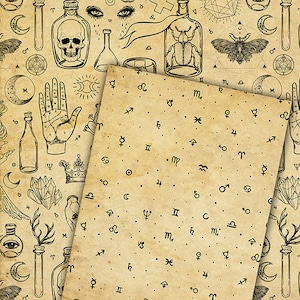 8.5x11,alchemymagic Seamless Pattern,printable Paper Pack,decorative ...