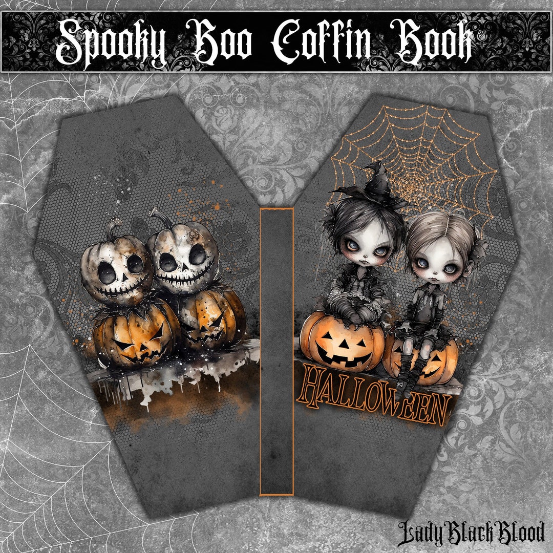 Spooky Boo Coffin Book, Coffin Journal, Coffin Junk Journal - Etsy