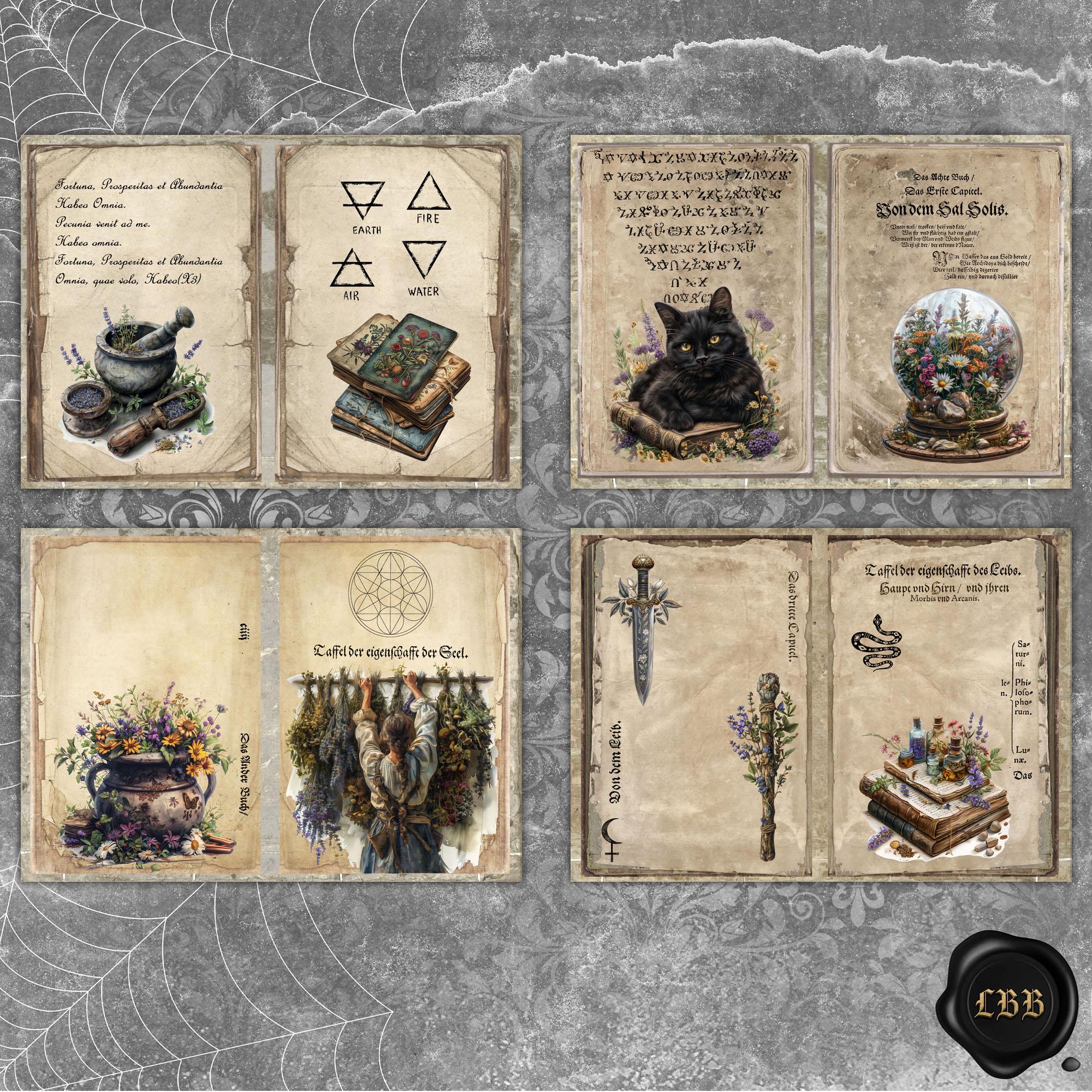 The Herbalist Witch Journal. Printable Witchy Journal Pages for Junk ...
