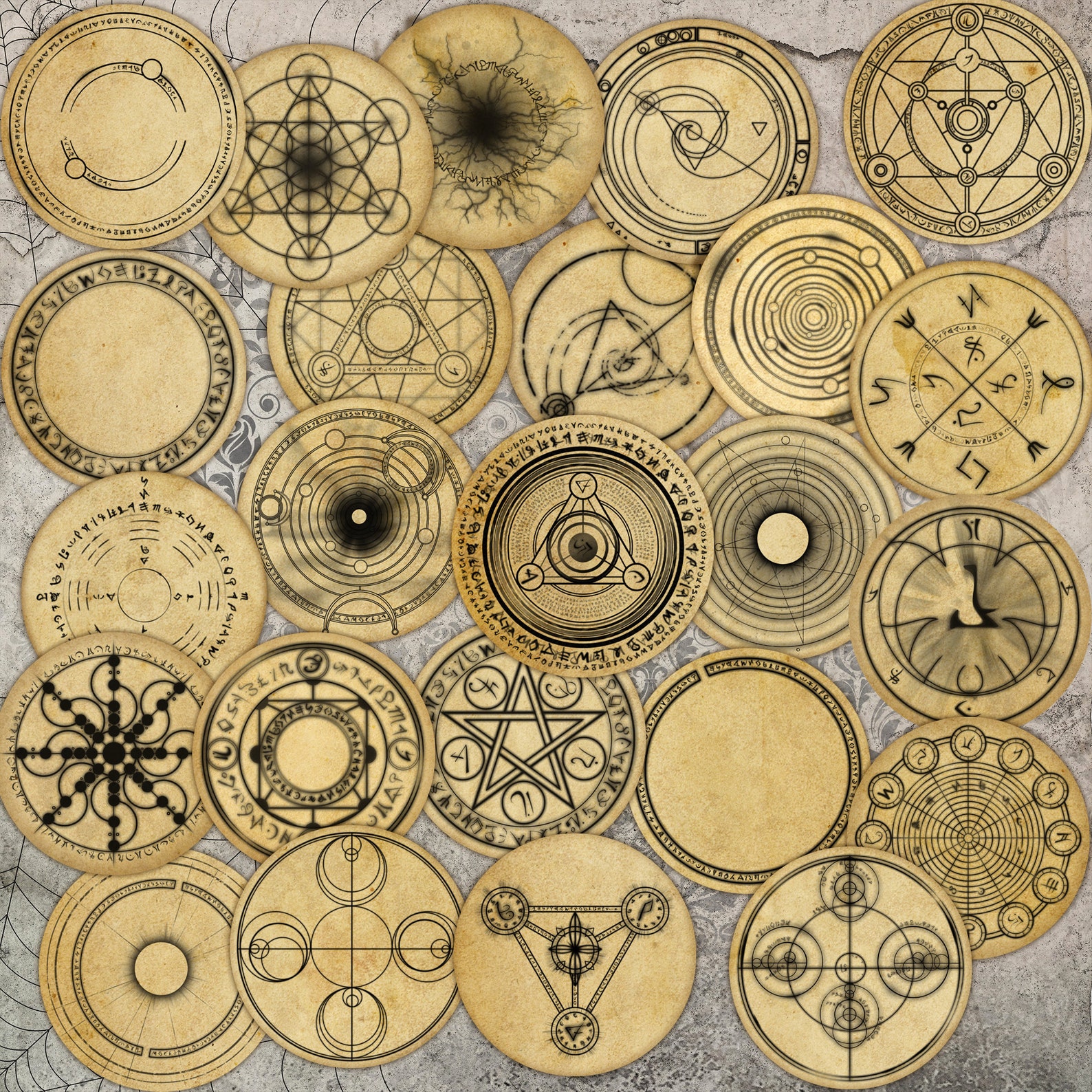 Arcane Circles 24 Magick Circles, in Jpeg and Png,magick Journal ...