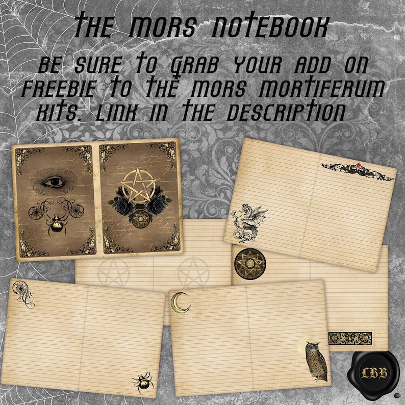 Mors Mortiferum Junk Journaling Kit Journal Pages Gothic - Etsy