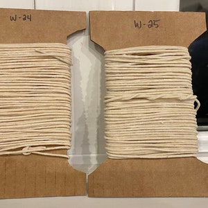 Unbleached Organic Cotton Cored Wick, Uncoated. in Rolls From 10ft ...