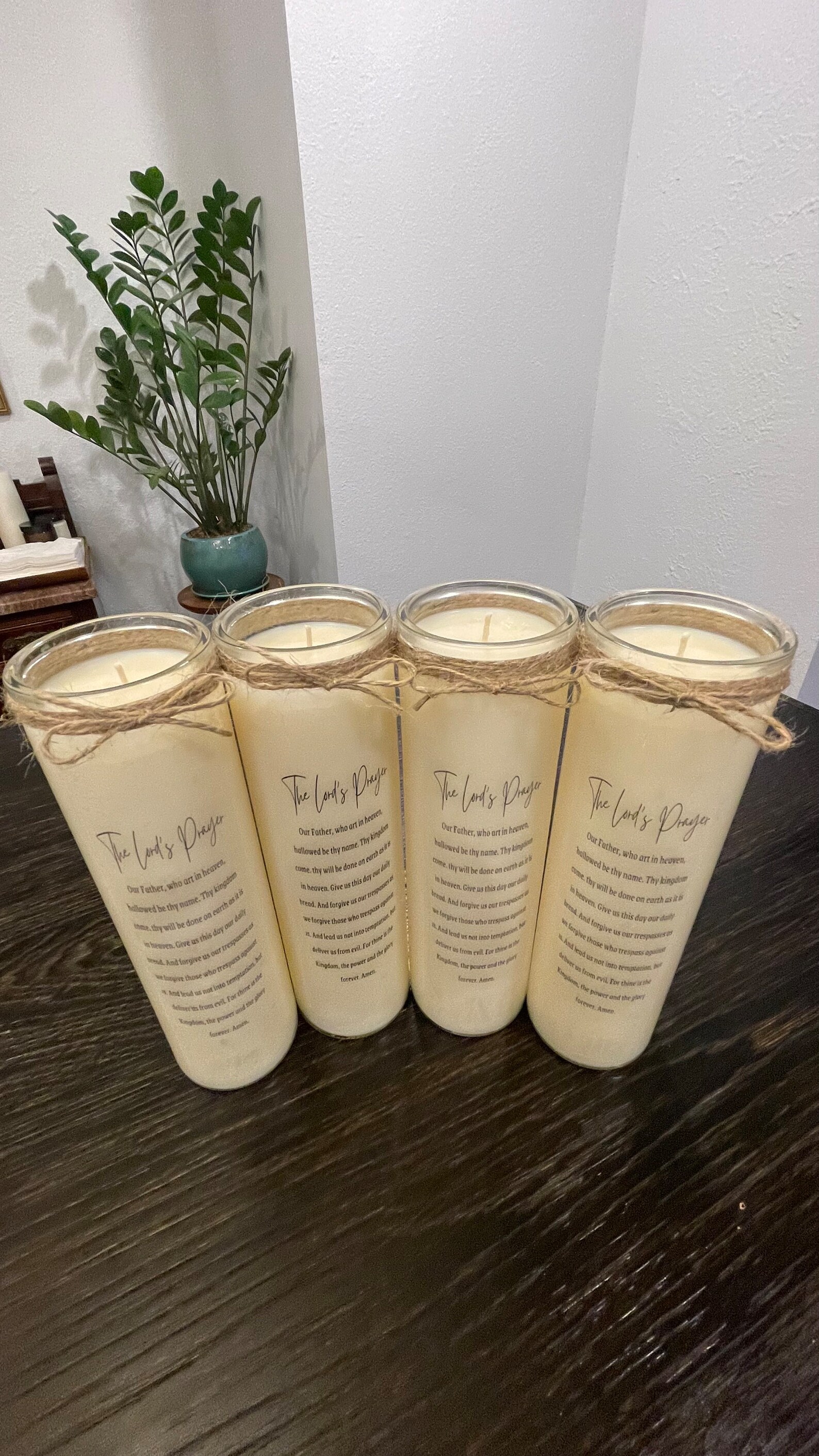 The Lord's Prayer Candle: Tall Vegan Soy Wax Candle - Etsy