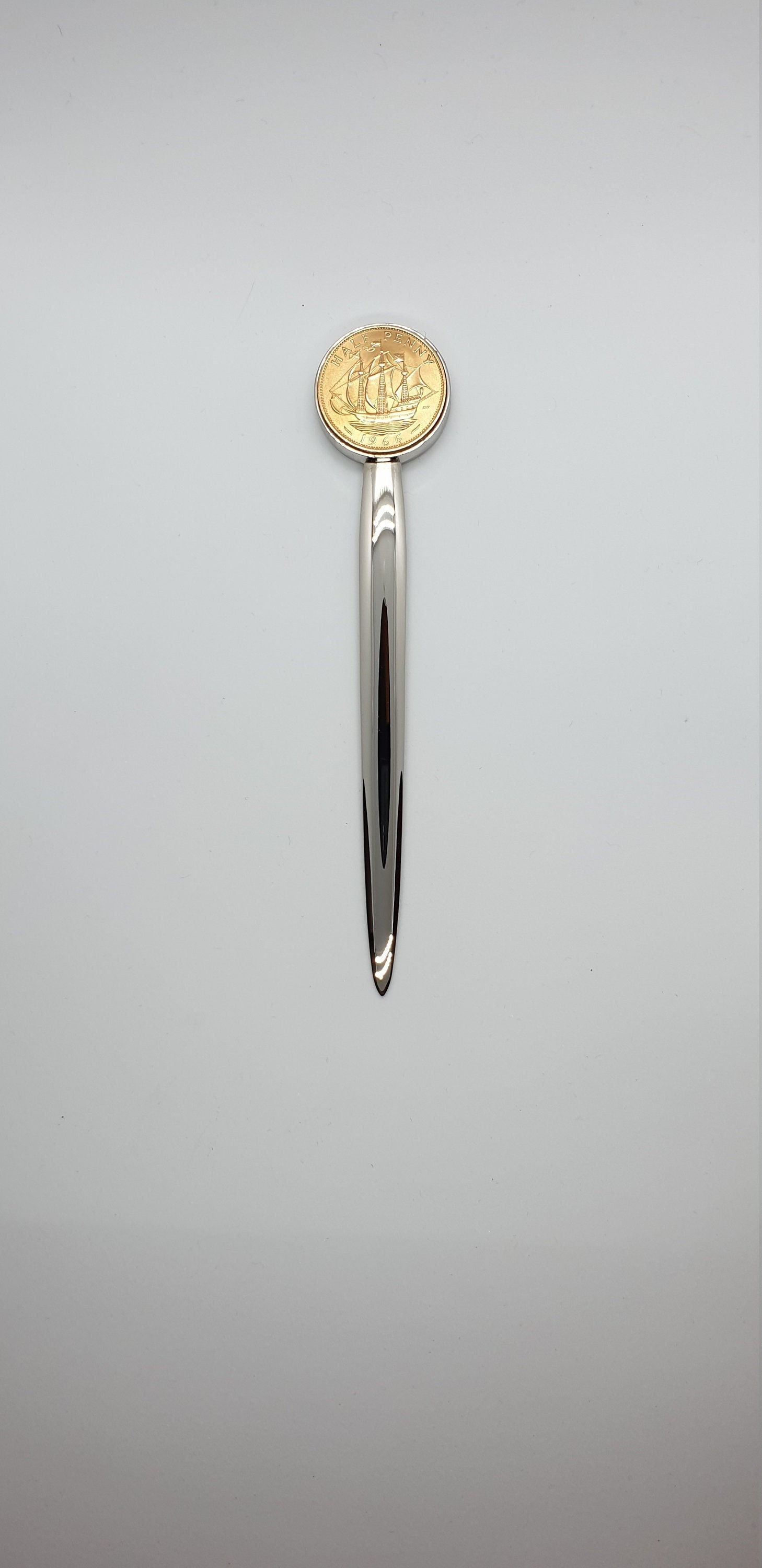 1966 Letter Opener Gold Plated 1/2d Coin - Etsy