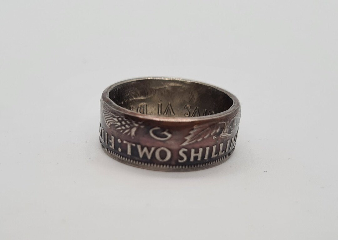 Coin Ring Two Shillings 1948 Size O - Etsy