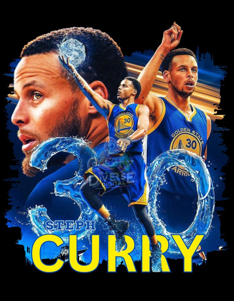 Stephen Curry Png, T-shirt Design, PNG File Ready to Print, Basketball ...