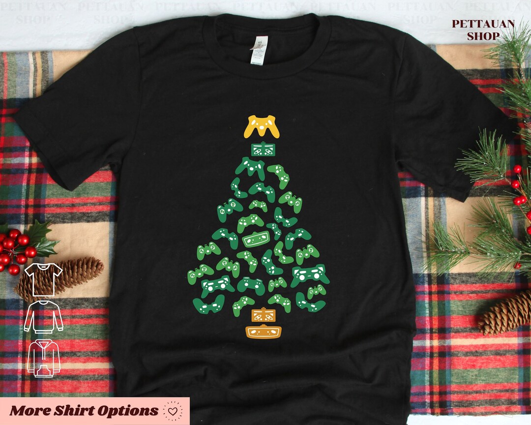 Christmas Tree Joysticks Shirt, Jolly Game Holiday Clothing, Gifts for ...
