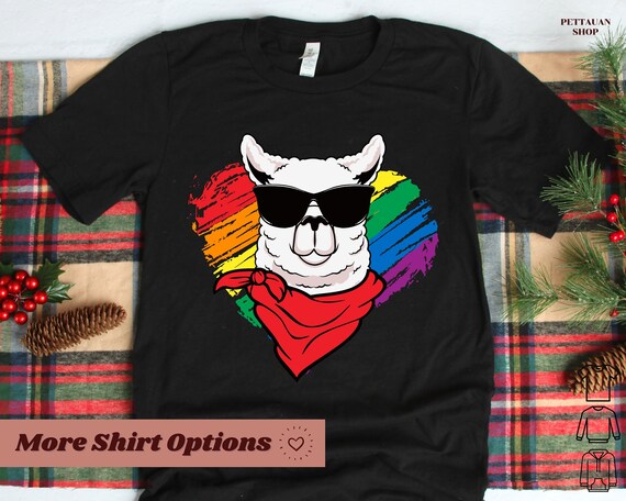 Llama LGBTQ Flag Pride Support Shirts Funny Cool LGBTQ - Etsy