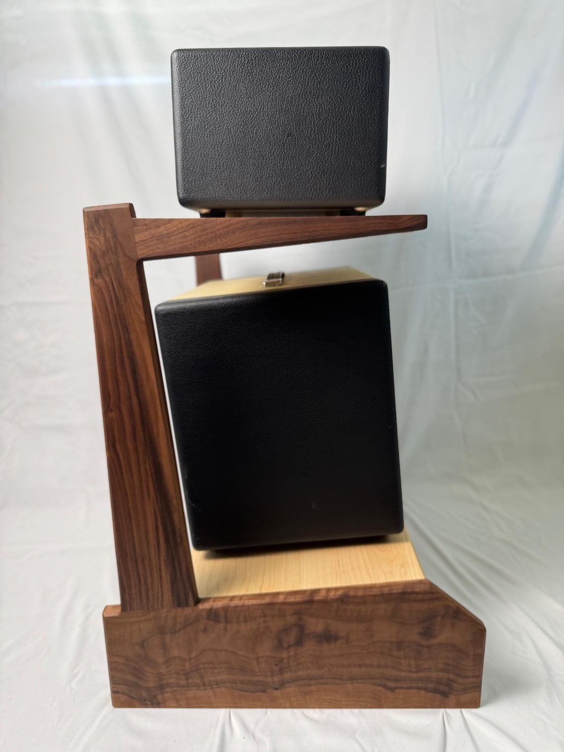 Handcrafted Walnut Guitar Amp Stand With Pedalboard Storage - Etsy