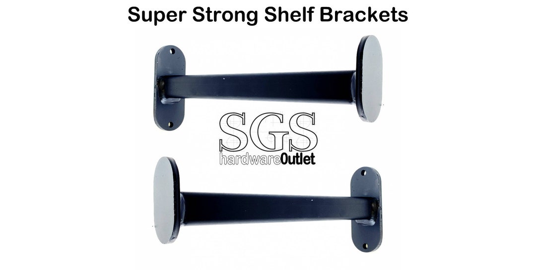Super Strong Shelf Bracket 25x25 Welded Steel Box Section Oval Ends ...
