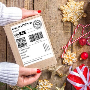 Personalised North Pole Delivery Label, Christmas Postage Stamps ...