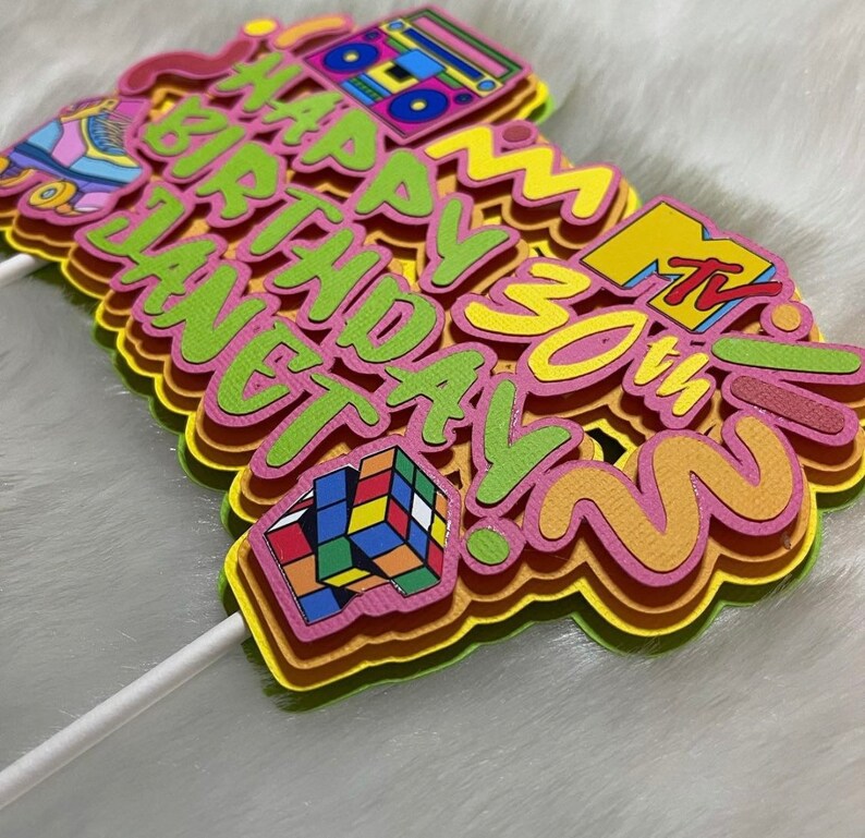 90s Cake Topper - Etsy