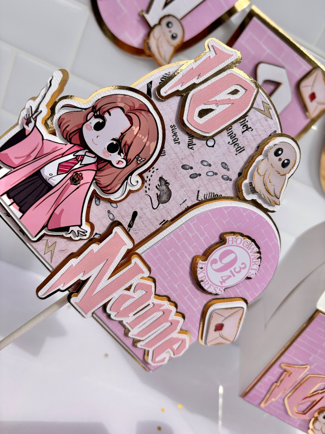 Pink Wizard Cake Topper - Etsy