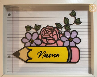 Pencil Shadow Box - Etsy