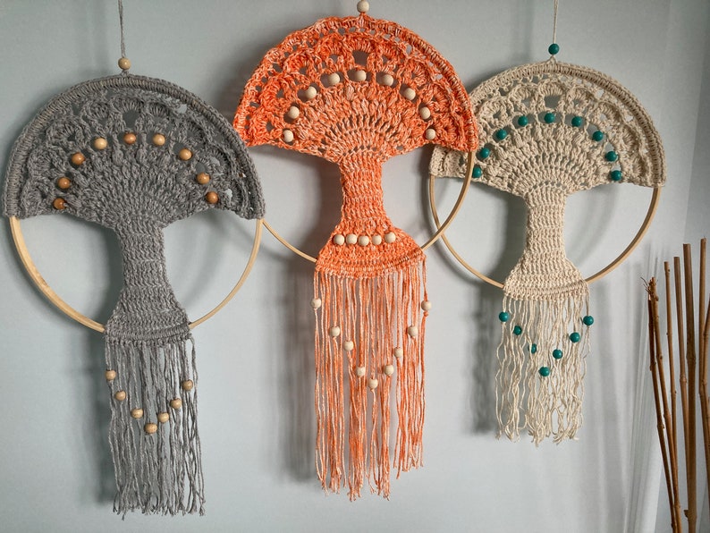 Tree of Life Wall Hanging Crochet Dreamcatcher Wall - Etsy