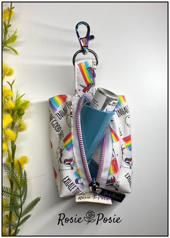 Asthma Inhaler Pouch Clip on Puffer Bag Asthma Puffer Pouch - Etsy