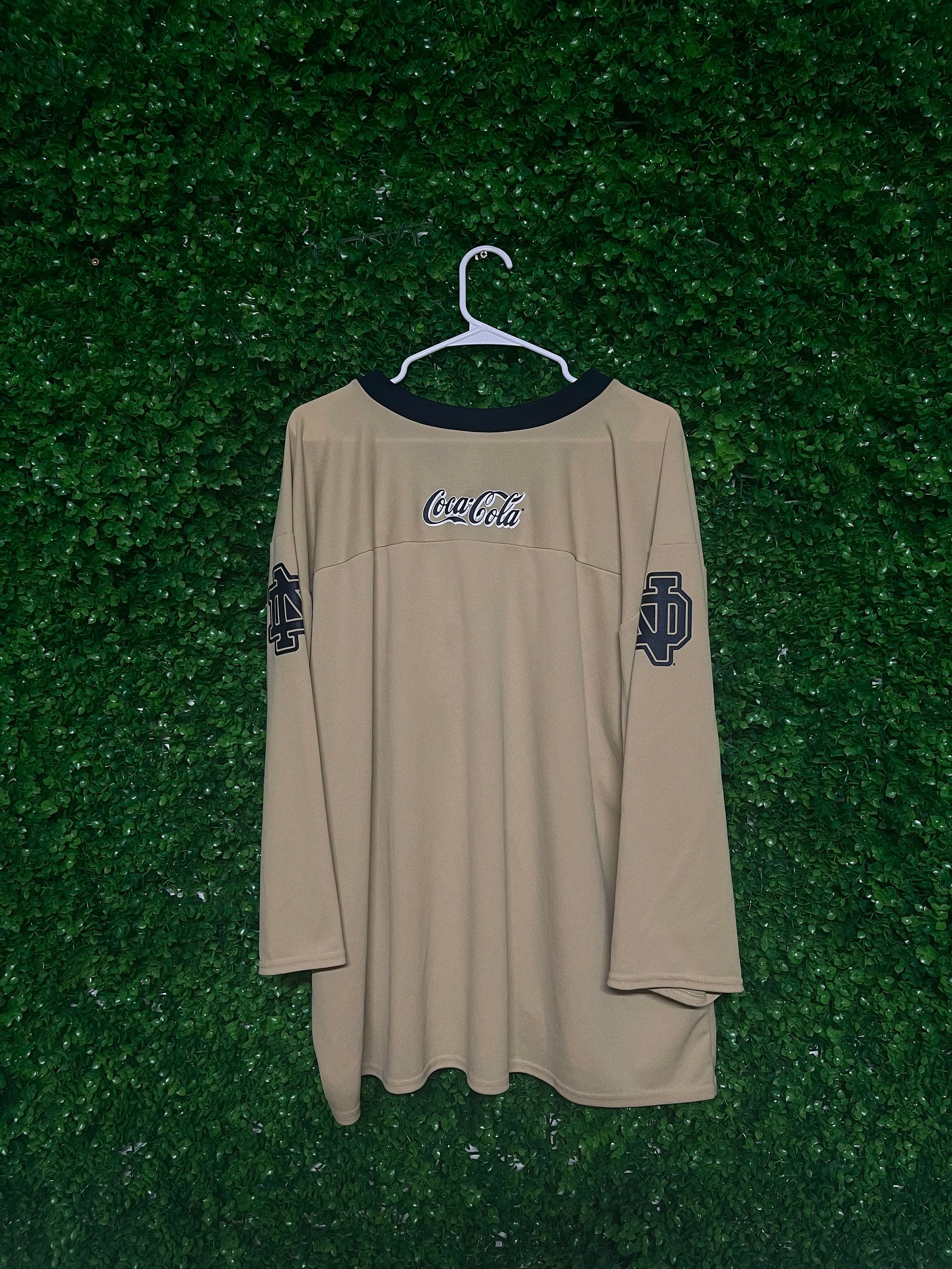 Vintage Notre Dame Coca-cola Jersey, Adult Mens XL, Reworked Vintage ...