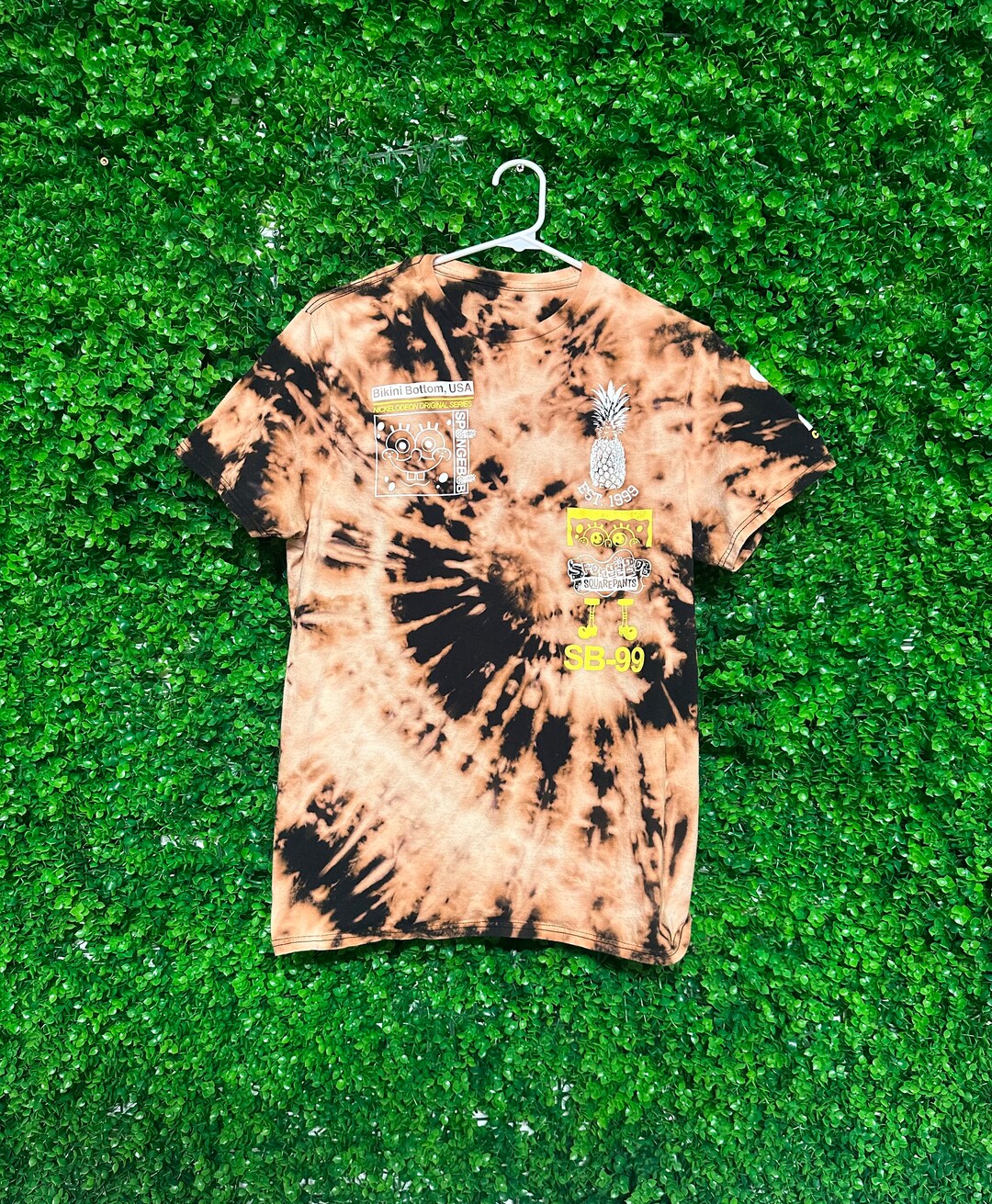 Acid Wash Spongebob Squarepants T-shirt - Adult Mens Medium - N115 - Etsy