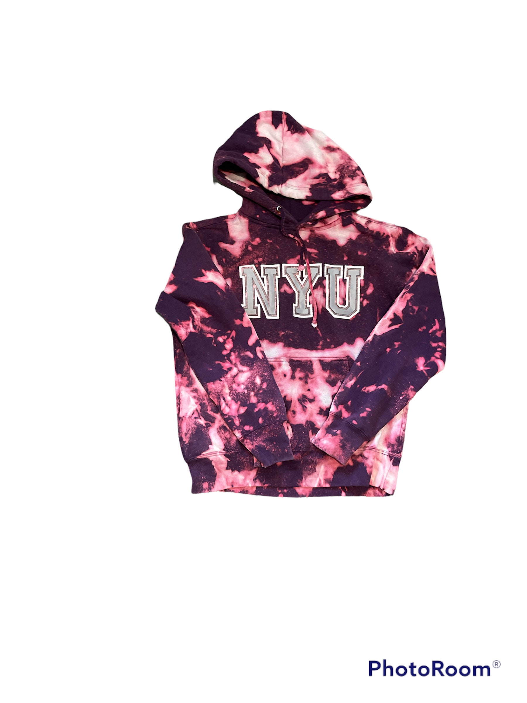 Vintage Acid Wash New York University NYU Hoodie, Adult Womens Small ...