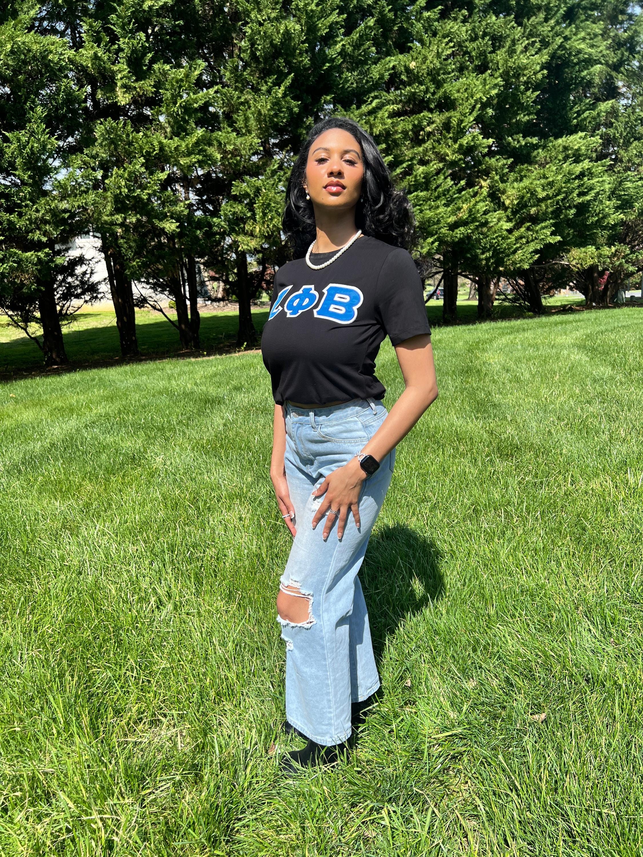 Zeta Phi Beta Greek Letter T-shirt Black (ladies Cut) - Etsy