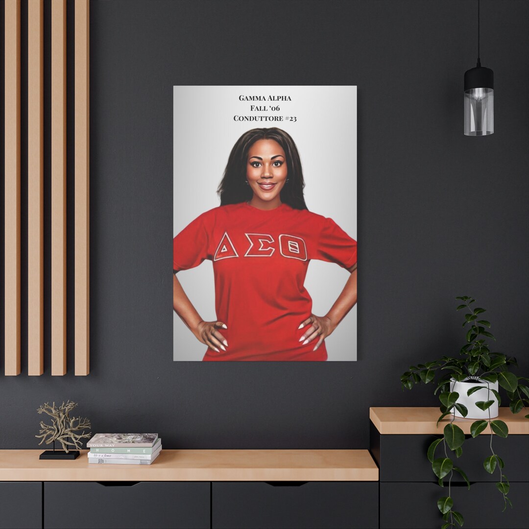 CANVAS Delta Sigma Theta DST Custom Soror Portrait Matte Stretched, 1. ...