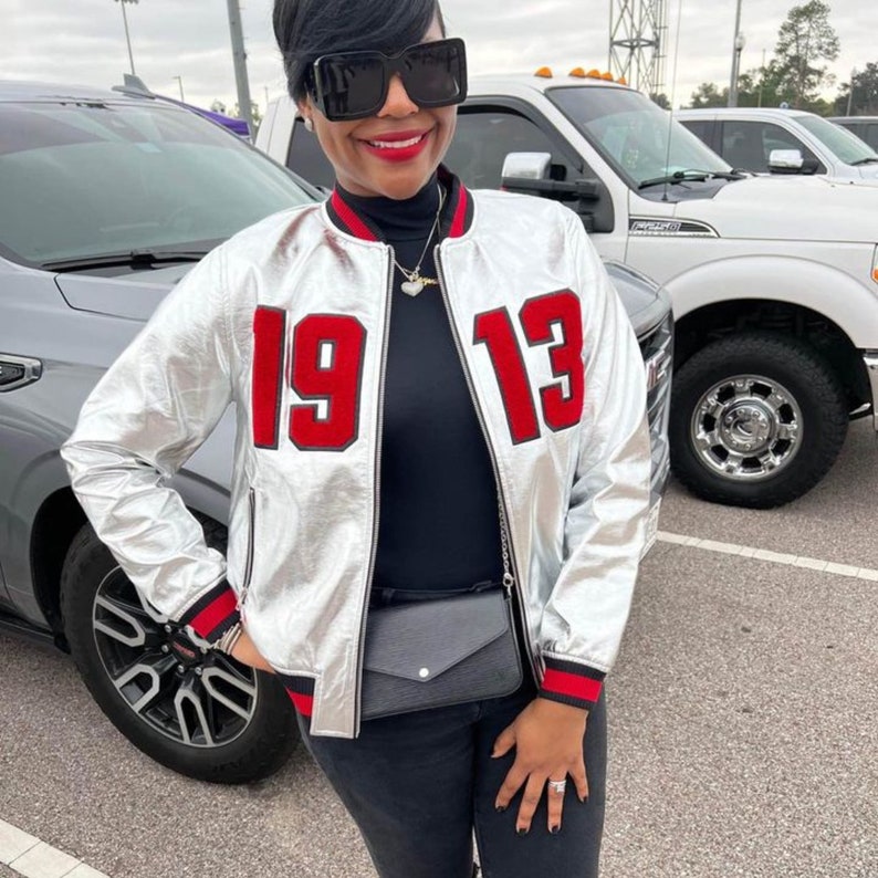 Diva 1913 Silver Bomber Jacket Delta Sigma Theta Paraphernalia - Etsy