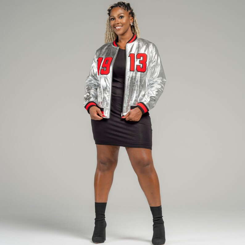 Diva 1913 Silver Bomber Jacket Delta Sigma Theta Paraphernalia - Etsy