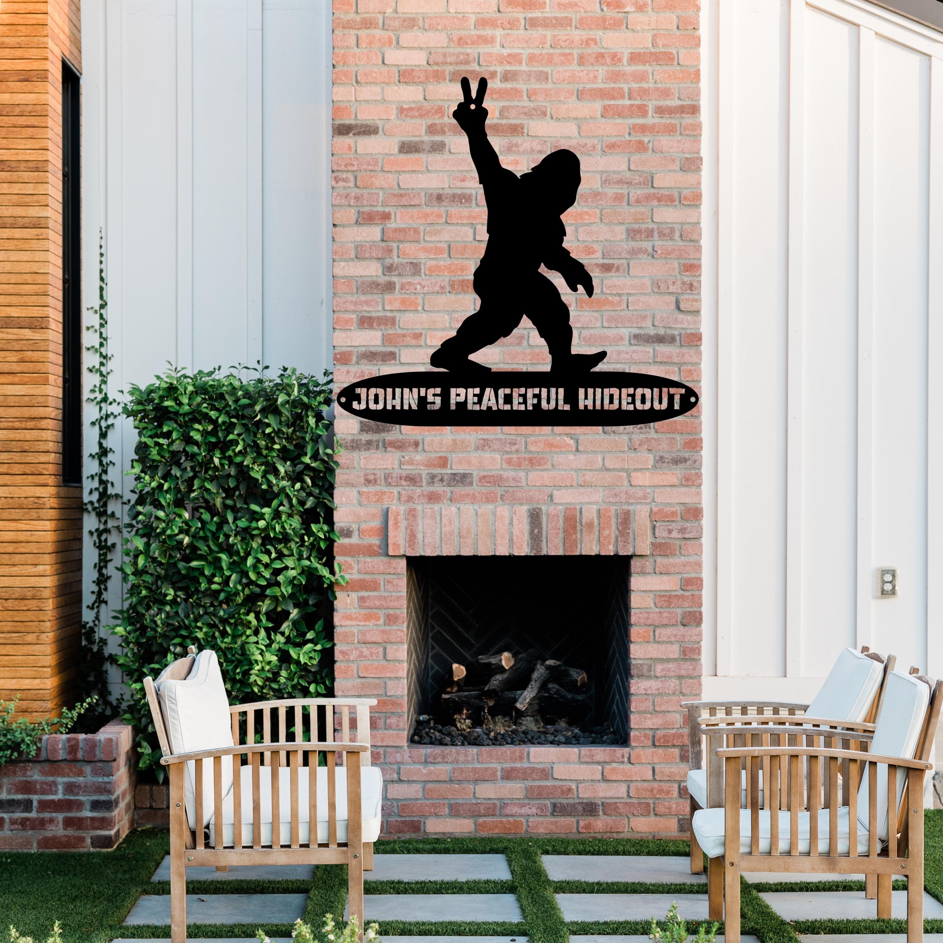 Personalized Bigfoot Metal Art, Custom Home Address Sasquatch Decor for ...