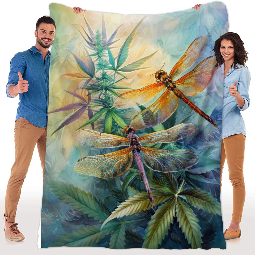 Dragonfly Print Throws Nature-inspired & Colorful Design, Whimsical ...