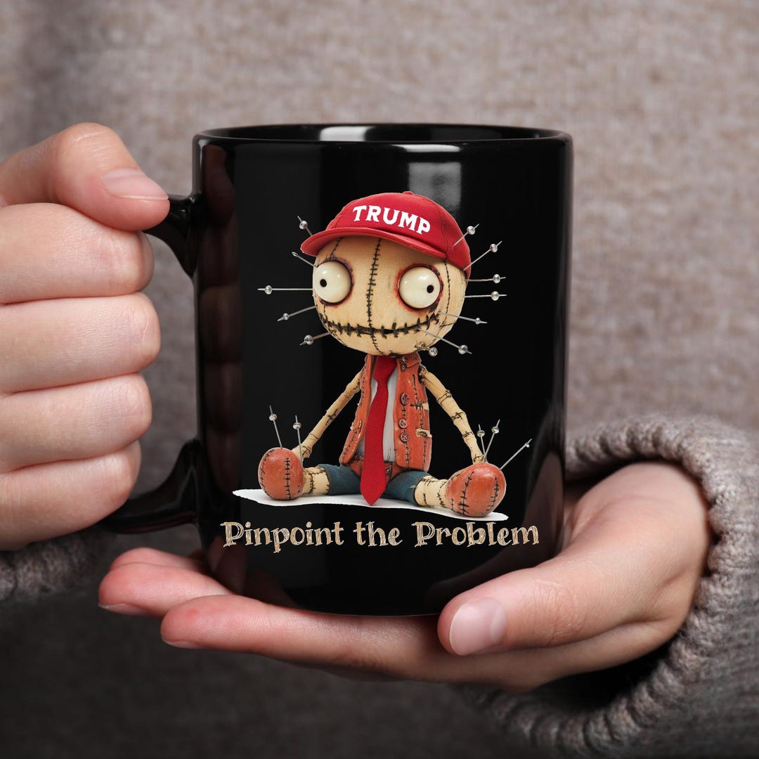 Anti-trump Gift, Funny Voodoo Doll Parody Coffee Mug, Political Humor ...