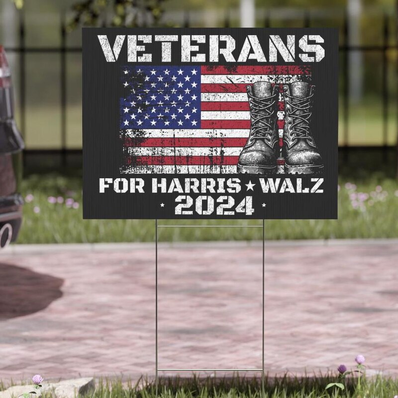 Veterans for Harris Walz Yard Sign - Etsy
