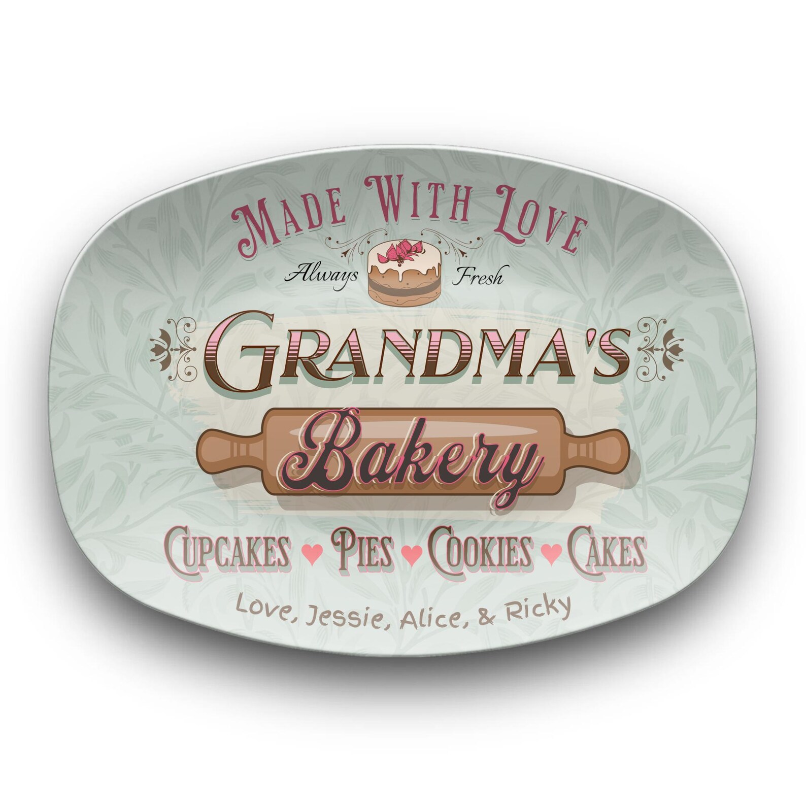 Personalized Grandma's Bakery Platter: Custom Cookie Plate Gift - Etsy
