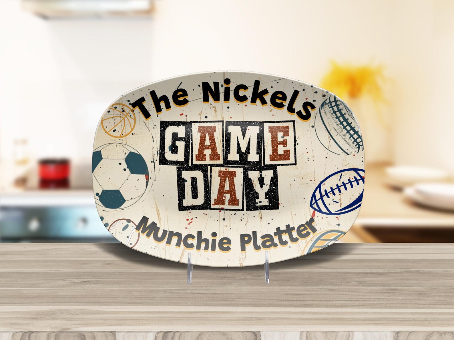 Personalized Game Day Food Platter: Custom Tailgate Munchies Tray - Etsy